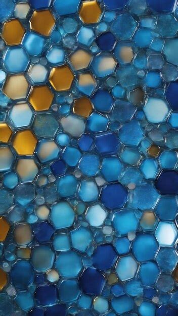 Premium Photo Blue Product Backdrop With Patterned Glass