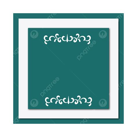 Photo Frame Borders Clipart Transparent Background Ancient Angular Photo Frame Green Border