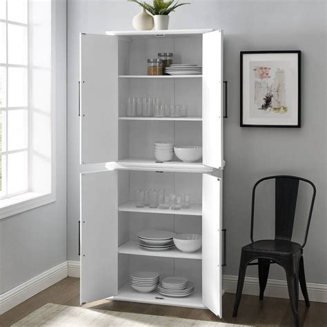 Bartlett Tall Storage Pantry With 2 Stackable Pantries White Crosley