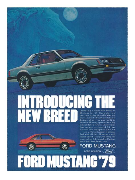 1979 Foxbody Ford Mustang Advertisement Print Etsy