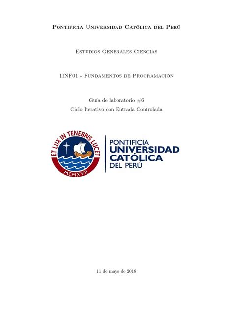 Guia De Laboratorio 6 Fundamentos De Programacion Pdf Pdf Lenguaje De Programación C
