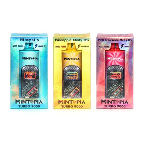Mintopia Turbo 9000 Puffs Vape Flavored Disposable Ecigs Ziip Stock