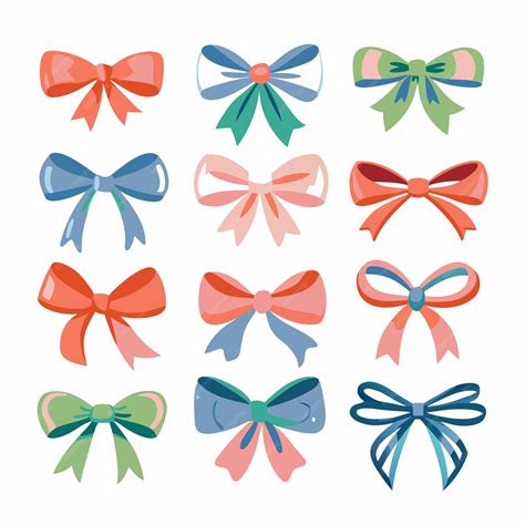 Colorful Bow Clip Art Free Download For Design Projects Premium Ai