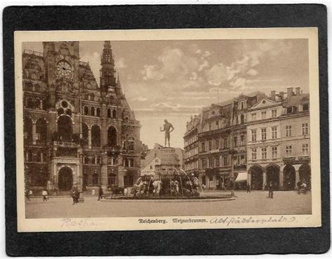 Liberec Náměstí Kašna živá Ferd Stracke Foto Ca 1920 Aukro