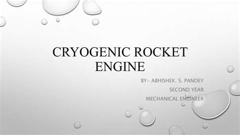 Cryogenic Rocket Engine Pptx