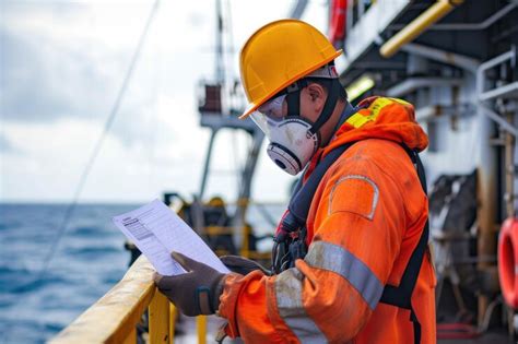 Premium Ai Image Filipino Deck Officer On Deck Of Offshore Vessel Or