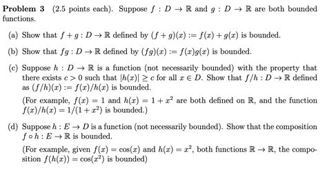 solved problem 3 2 5 points each suppose f d r and g d