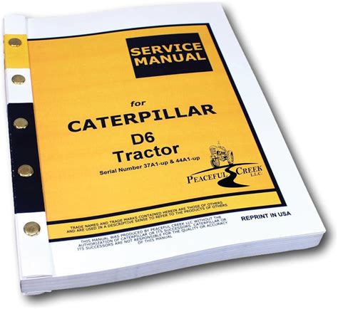 Service Repair Manual For Caterpillar D6 D6b Crawler Dozer