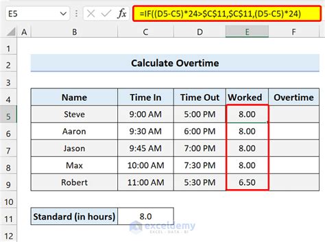 Excel Formula To Calculate Time Worked Exceldemy