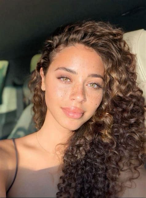 Curly Hair Green Eyes Girl