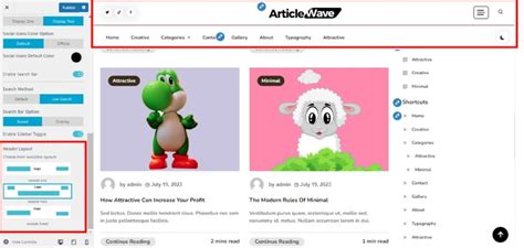 How To Customize Your Header Layouts Article Wave