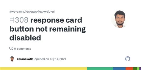 response card button not remaining disabled · issue 308 · aws samples