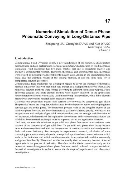 Pdf Numerical Simulation Of Dense Phase Pneumatic Conveying In