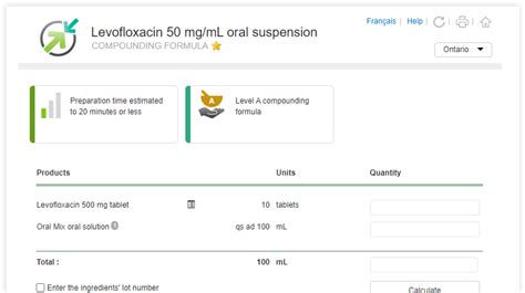 Compounding Of Non Sterile Preparations Master Formulation Record