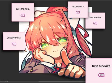 Monika Doki Doki Literature Club Danbooru