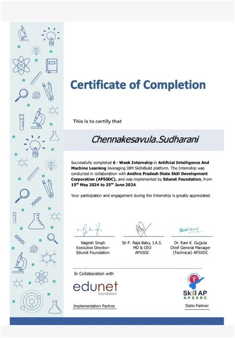 chennakesavula sudharani on linkedin internship apssdc