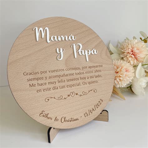 Placa Con Dedicatoria Personalizada Y Nombres En Relieve Placas De