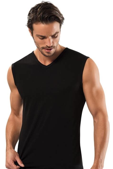 Erdem İÇ Gİyİm Erdem Siyah Gold Modal V Yaka Kolsuz Atlet 1553 Fiyatı