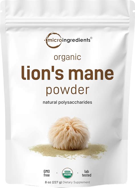 Micro Ingredients Organic Lions Mane Mushroom Powder 8oz