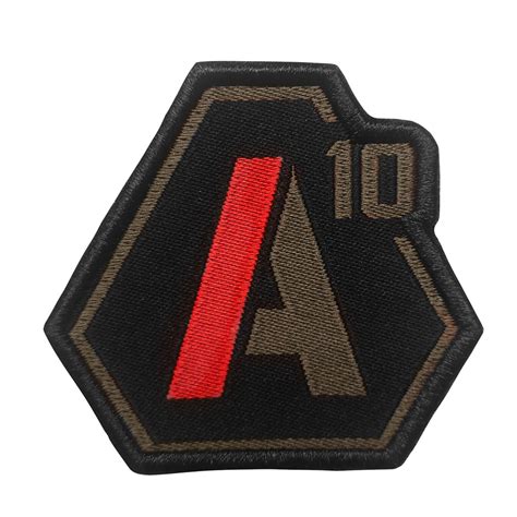 Patch Signature Logo A10 Embroidered Olive Green Red A10 Equipment