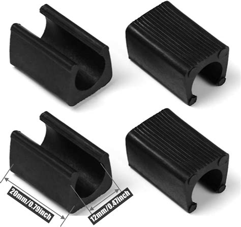 24 Pcs Silicone Chair Leg Caps Chair Leg Pad Damper Stool Anti Front Tilt Pipe Clamp U Shaped