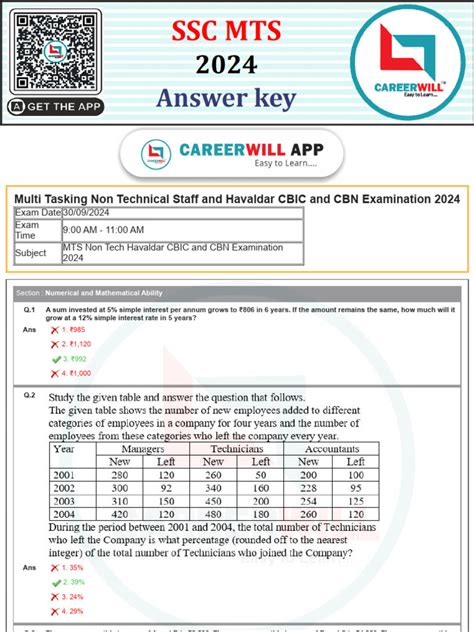 Ssc Mts 24 Answer Key Compilation English Pdf Interest Ribosome