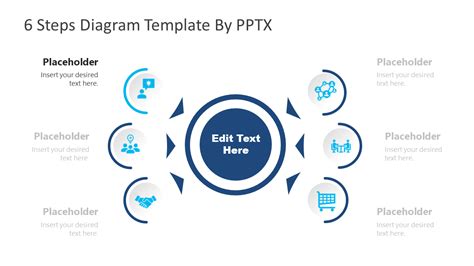 Six Steps Diagram Morph Pptx Templates