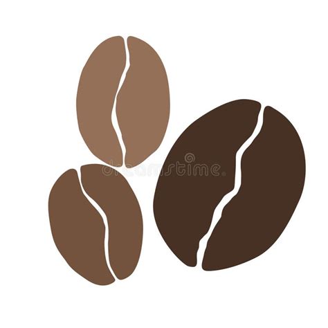 Three Coffee Beans Sign Illustration For Decoration On Coffee Caffeine Coffee Drinks Cafe And