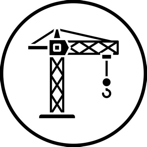 Tower Crane Vector Icon Style 22234900 Vector Art At Vecteezy