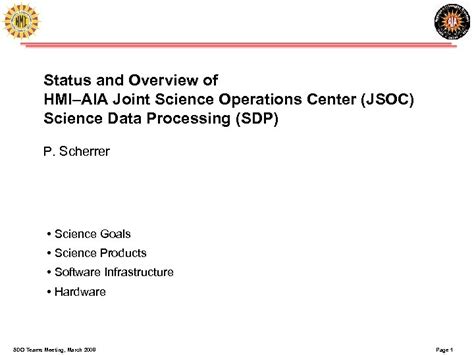Status And Overview Of HMI AIA Joint Science Operations