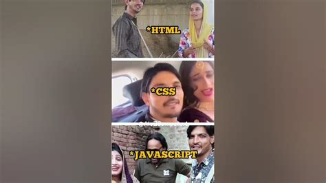 Html Vs Css Vs Javascript Male Version 😅👌 Meme Youtube