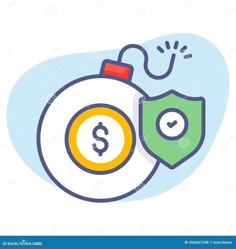 Risk Management Creative Idea Modern Flat Line Icon Stock Vector