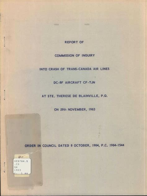 The Tragic Crash Of Trans Canada Air Lines Flight 831 A Comprehensive Investigation Into The