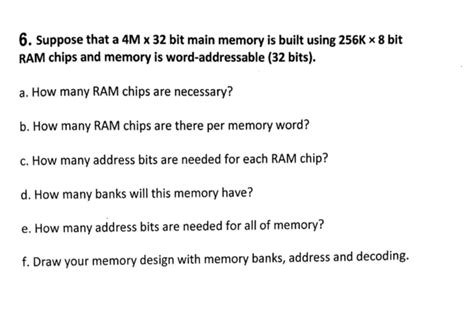 Solved Suppose That A M X Bit Main Memory Is Built Chegg Com