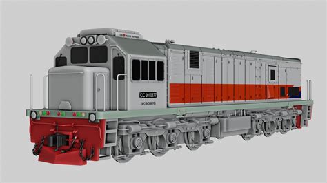 Ge U18c Indonesian Locomotive 3d Model Turbosquid 2125384
