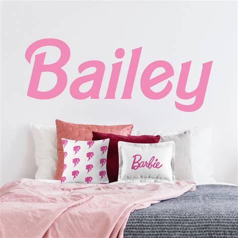 Barbie Theme Wall Decal Name Sticker Name Wall Decal Custom Name Decal Sticky Wall Vinyl Llc