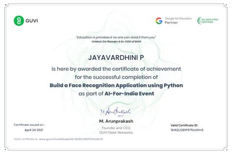 Jayavardhini P On Linkedin Guvi Aiforindia