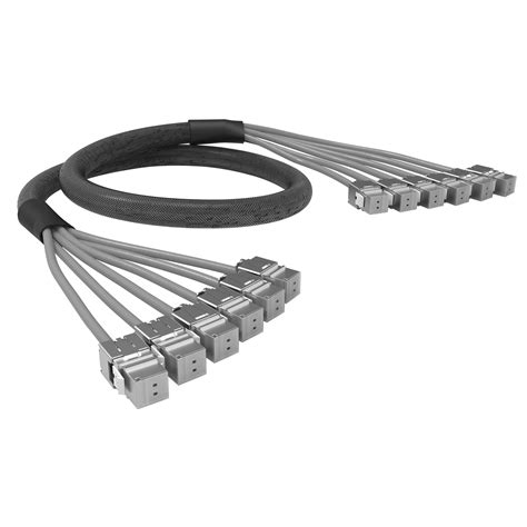 Cable Pre Conectorizado 6x Cat6a Futp Gris Lszh T568a 200m Es 10m