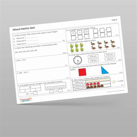 Year 6 Mixed Maths Mat Resource Classroom Secrets Year 6 Mixed Maths Mat Resource Classroom Secrets