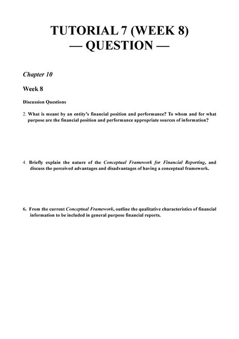 tutorial 7 week 8 question tutorial 7 week 8 — question — chapter