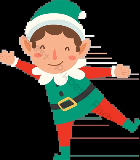 쾌활한 크리스마스 엘프 컬렉션 산타 클로스 도우미 세트 일러스트 Png Ai 무료 다운로드 Pikbest