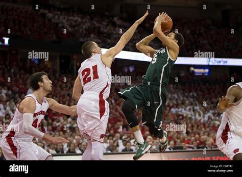 Madison Wisconsin Usa 1st March 2015 Michigan State Spartans Guard