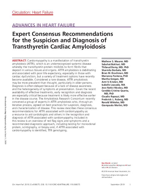 Pdf Expert Consensus Recommendations For The Suspicion And Diagnosis