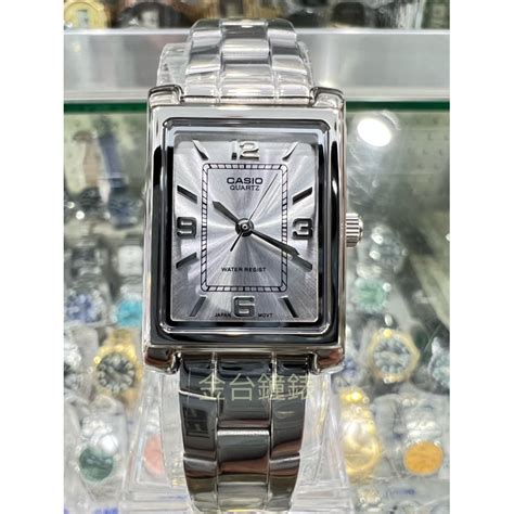【金台鐘錶】casio卡西歐 Ltp 1234dd 7a 女錶 簡潔 長方形 哈韓 必備的基本錶款 銀面 蝦皮購物