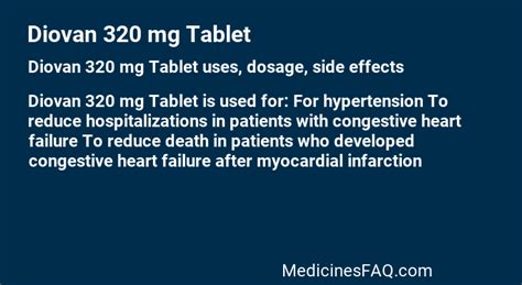 Diovan 320 Mg Tablet Uses Dosage Side Effects Food Interaction And Faq