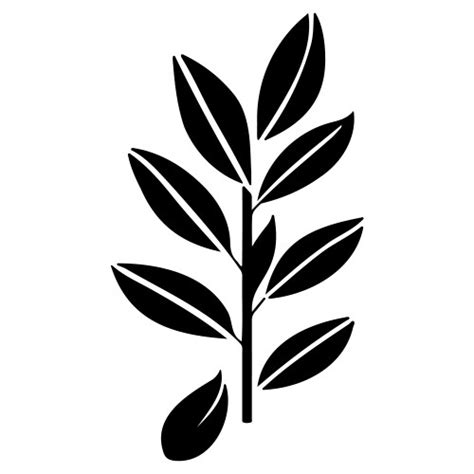 Parallel Leaf Plant Floral Sketch Royalty Free Vector Image