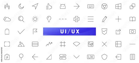 Basic Interface Ux Ui Linear Icon Set Ui Ux Interface Icons User Profile Message App