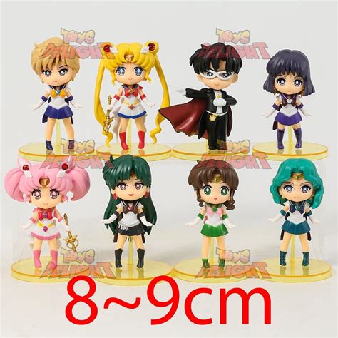 Sailormoon Sailor Moon Chibis 8pcs Display Figures Set Shopee Philippines