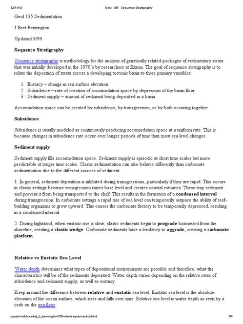 Pdf Geological Sequence Strat Lecture Dokumentips