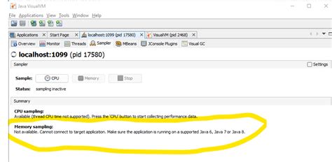 Multithreading Websphere Thread Memory Monitoring Not Available With Java Visual Vm Stack